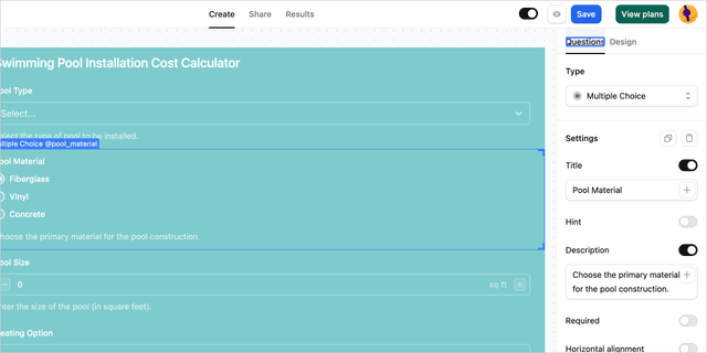 Single Choice Fields – ActiveCalculator Knowledge Base