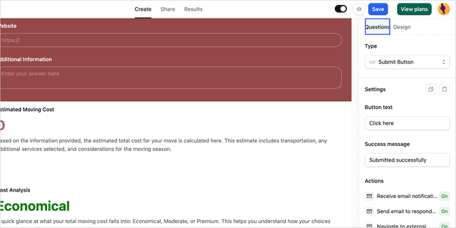 The Submit Button – ActiveCalculator Knowledge Base