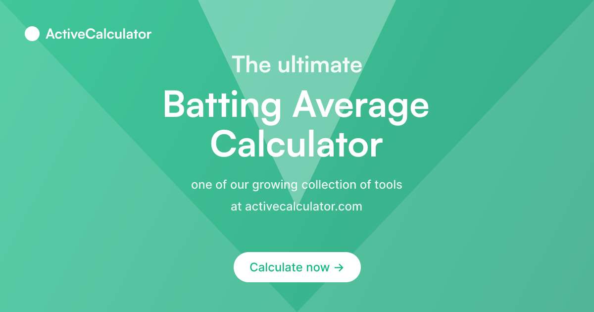 Batting Average Calculator | Cricket & Baseball Stats