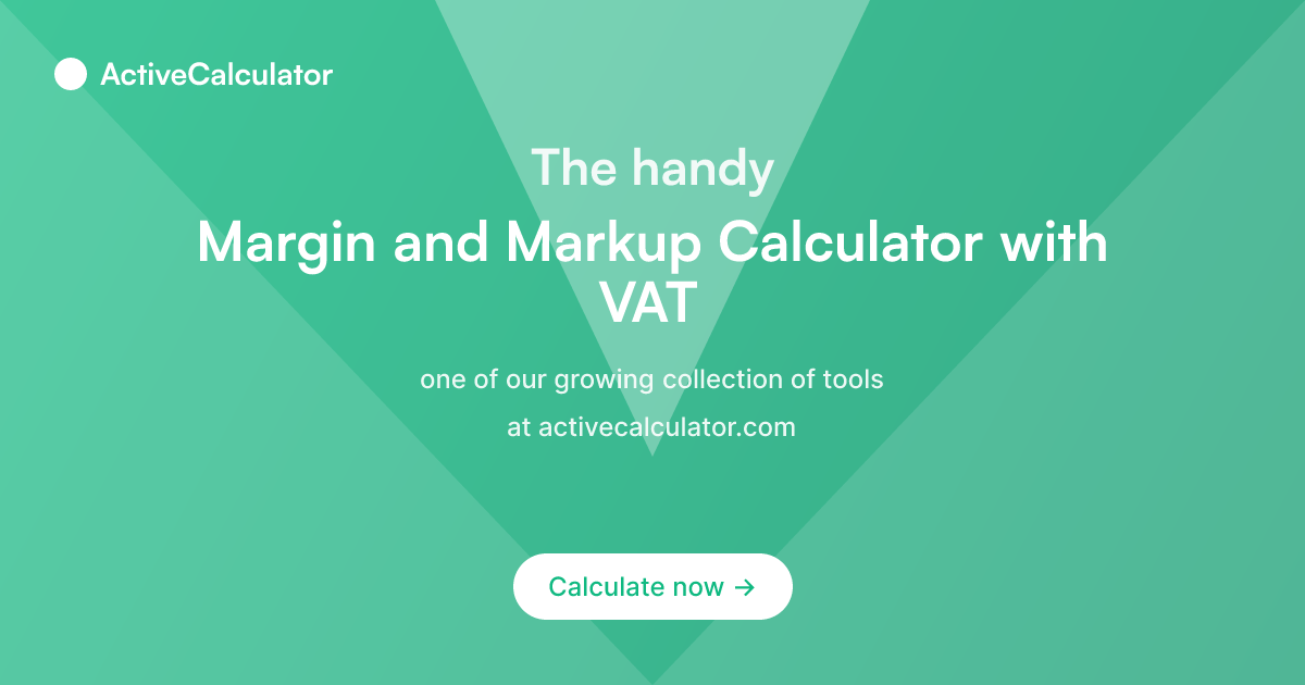 Margin and Markup Calculator with VAT | Free Pricing Tool