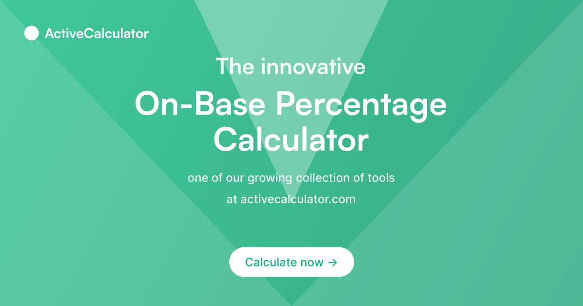 On-Base Percentage Calculator | OBP for Baseball & Softball