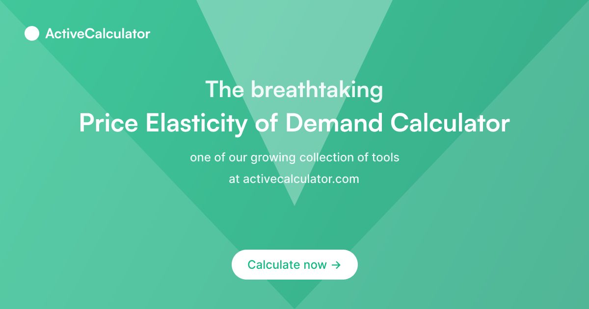 Price Elasticity of Demand Calculator | Free PED Tool