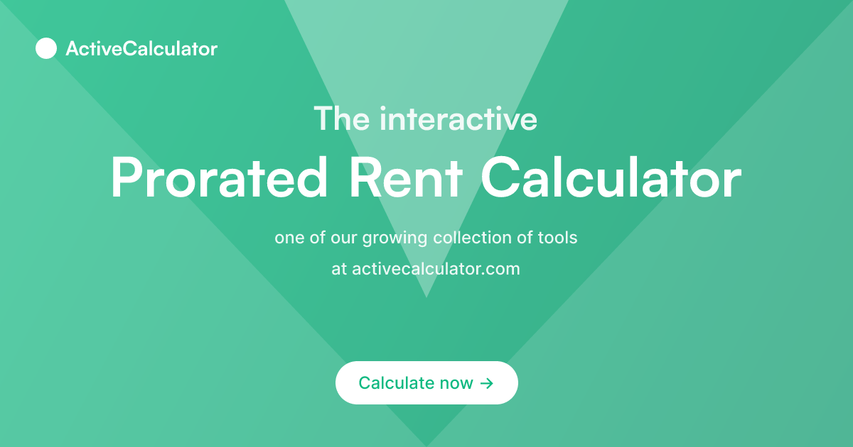 Prorated Rent Calculator | Move-In & Move-Out