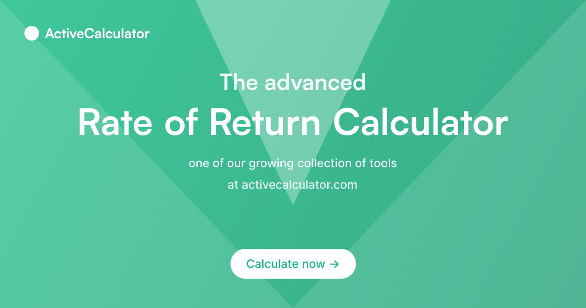 Rate of Return Calculator for Investments