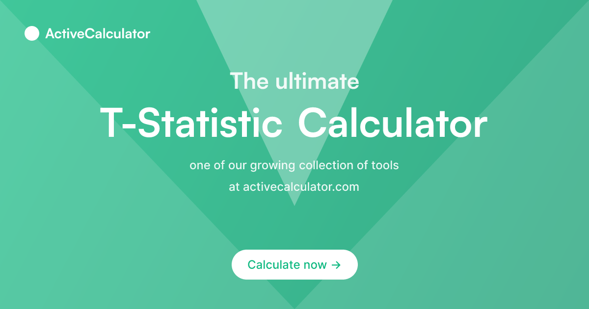 T-Statistic Calculator | Free One-Sample T-Test Tool