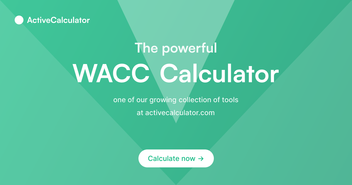 WACC Calculator | Free Weighted Average Cost of Capital Tool